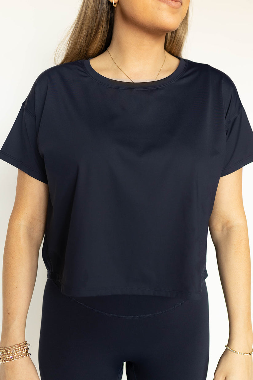 Cropped Workout Tee I Volare Fitness – VolareFitness